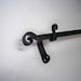 70 in Black Iron Rod Wrought Iron for Window 70 in With Sm Curl - Etsy
