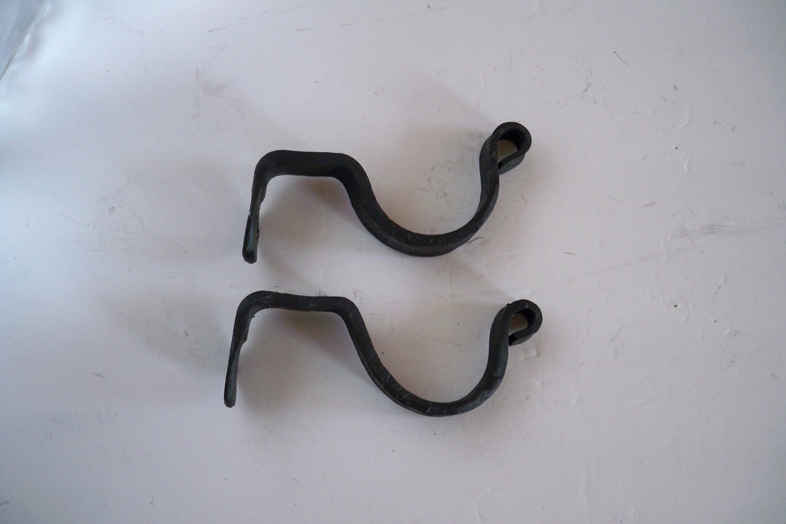 Black Iron Curtain Rod Hooks for Different Size Dowels Heavy Duty Sold ...