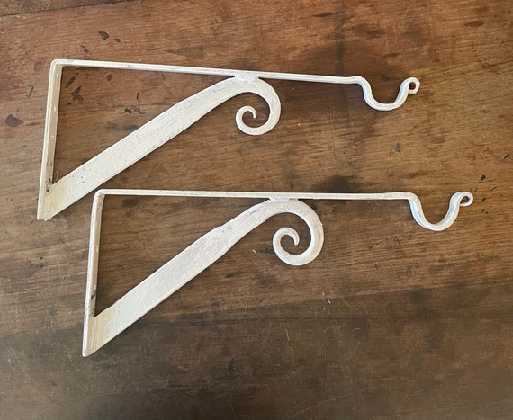 White Wall Brackets for Rod - Etsy