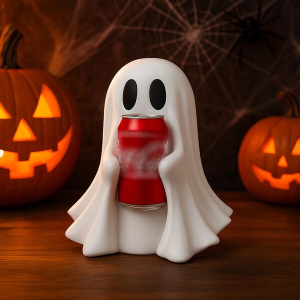 Ghost Holding a Can of Coke - Etsy