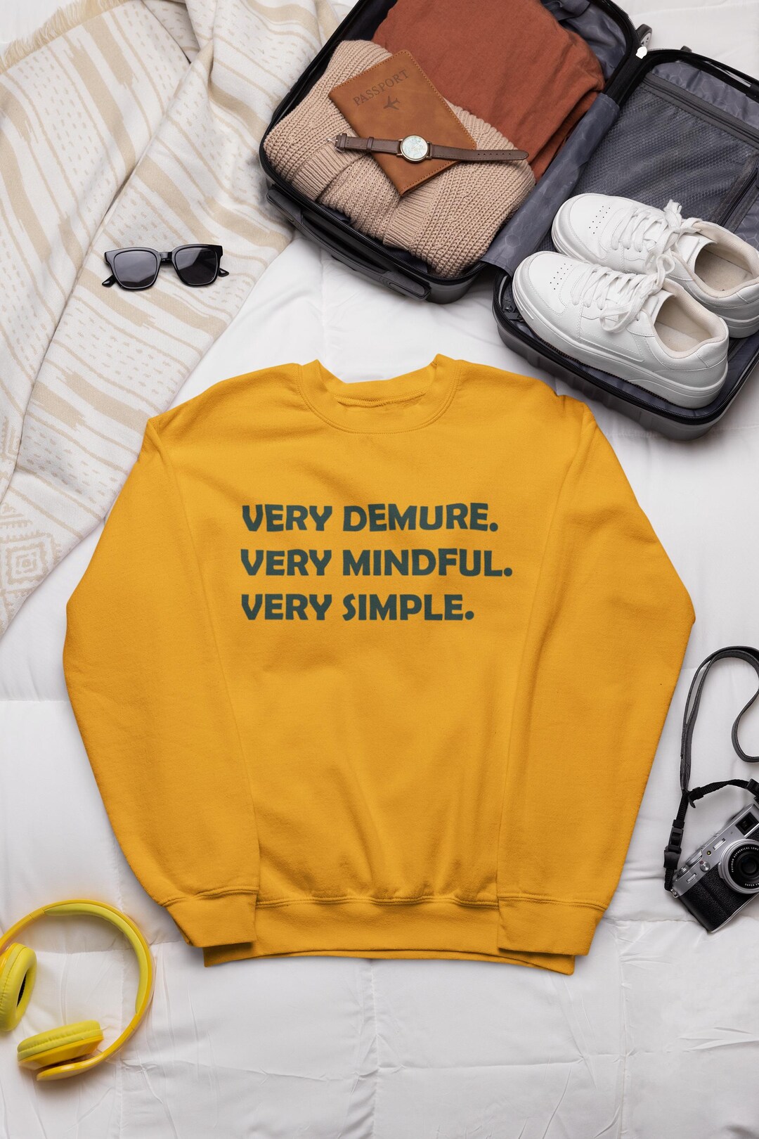 Very Demure. Very Mindful. Funny Meme. Trending. Modest. Sweatshirt ...