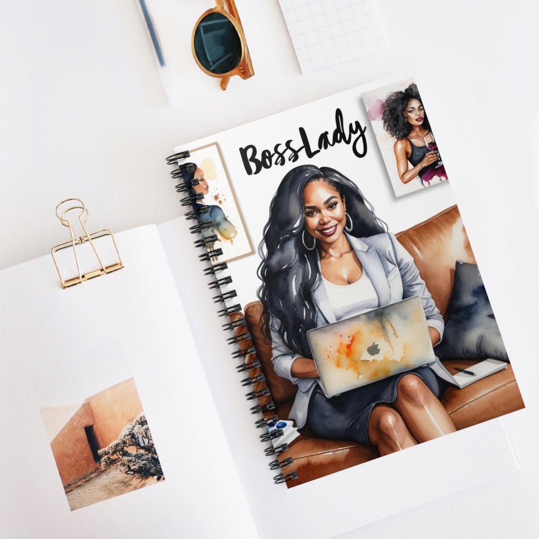 Boss Lady Spiral Notebook D Journal, Notebook, Ruled Line, Female ...