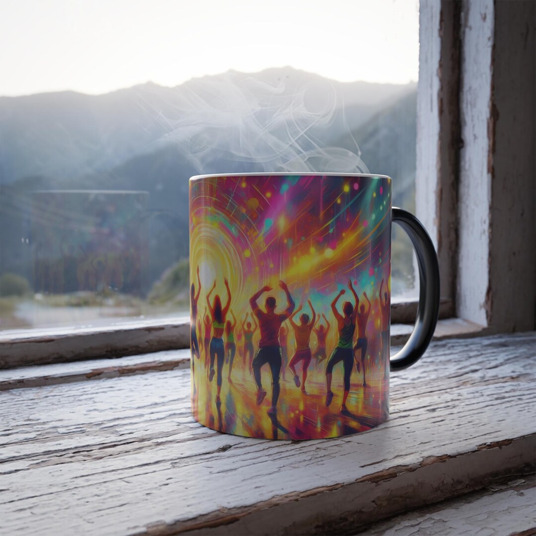 Zumba Color Morphing Mugb, 11oz Heat Sensitive Coffee Cup Dance Fitness ...