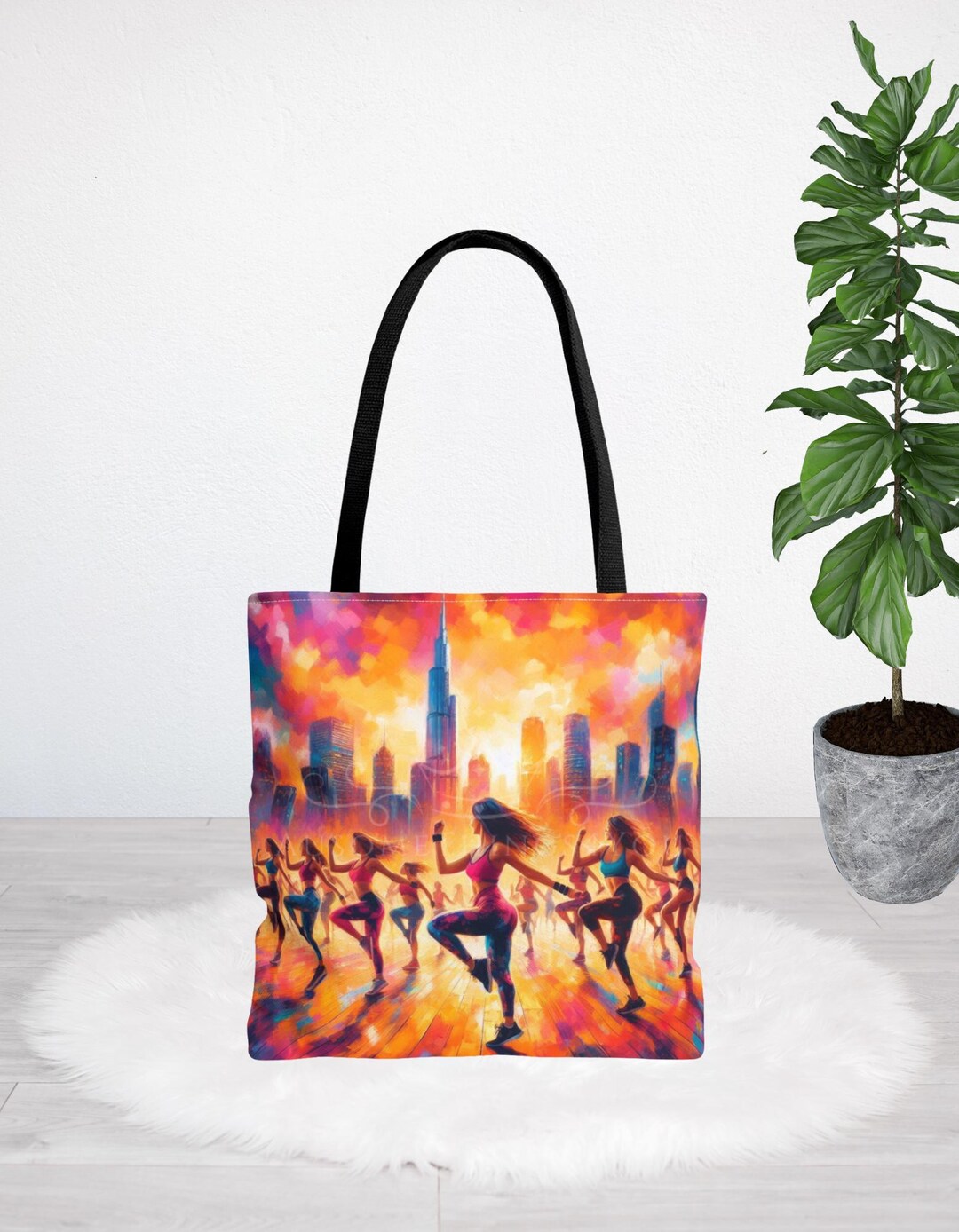 Zumba Tote Bag (C)- Dance Fitness Workout Shopping Bag, Gym Tote, Beach ...