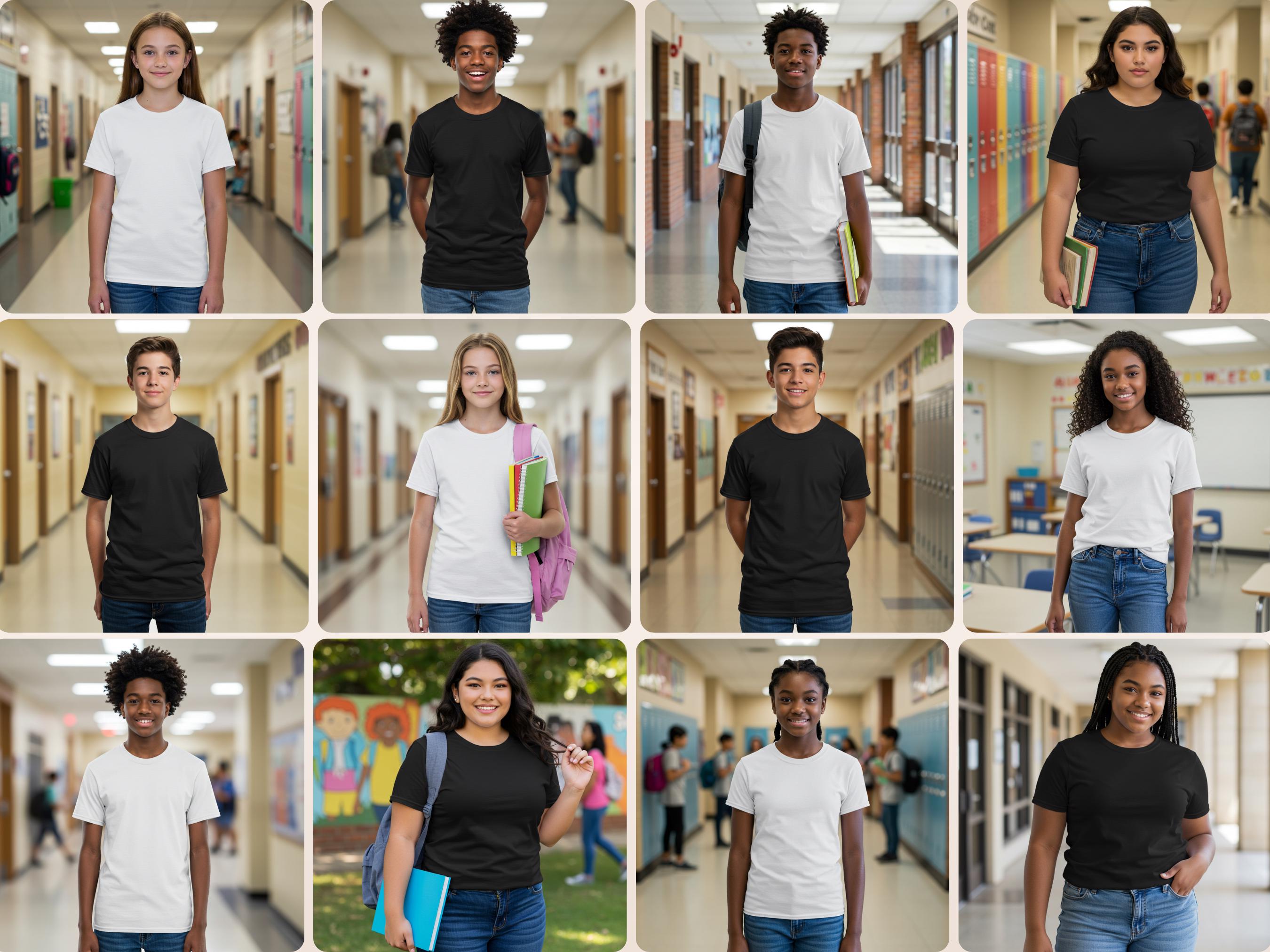 200 Back to School Mockups, Gildan Shirt Mockups, Kids Shirts Mockups ...