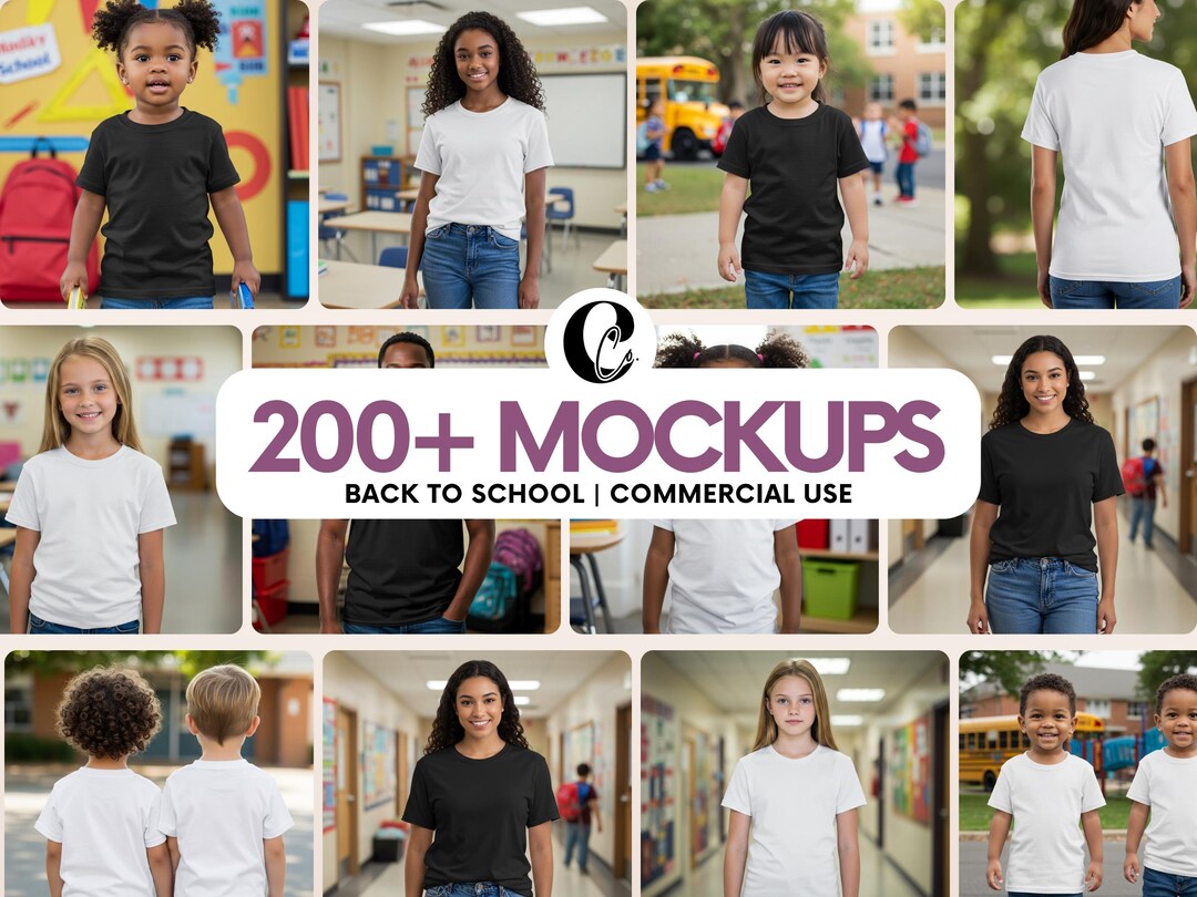 200 Back to School Mockups, Gildan Shirt Mockups, Kids Shirts Mockups ...