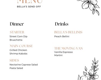 Menu Template - Etsy