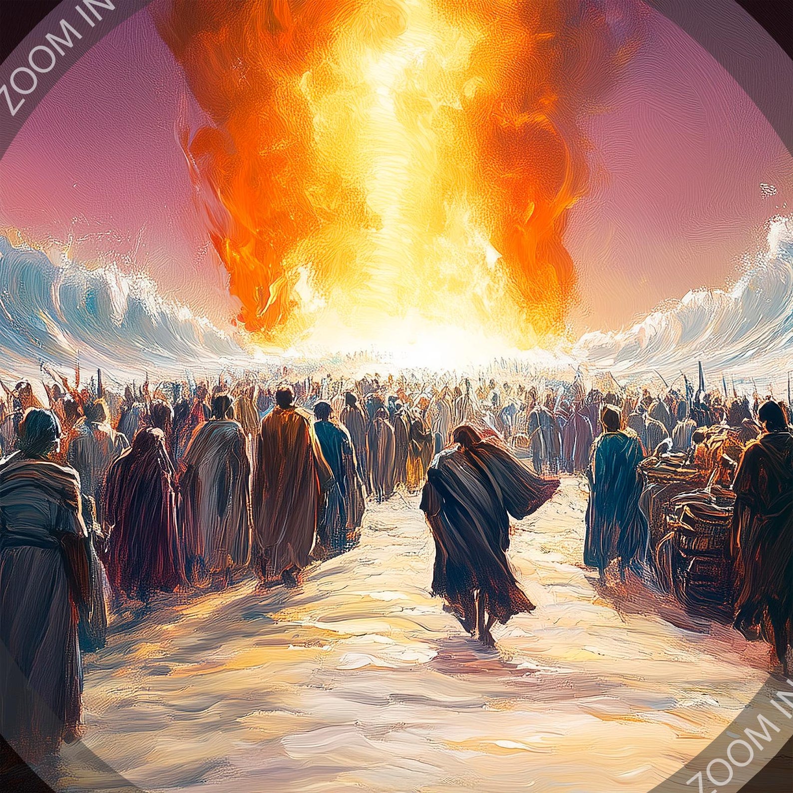 Moses Crossing the Red Sea, Digital Download Jesus Bible Art, Modern ...