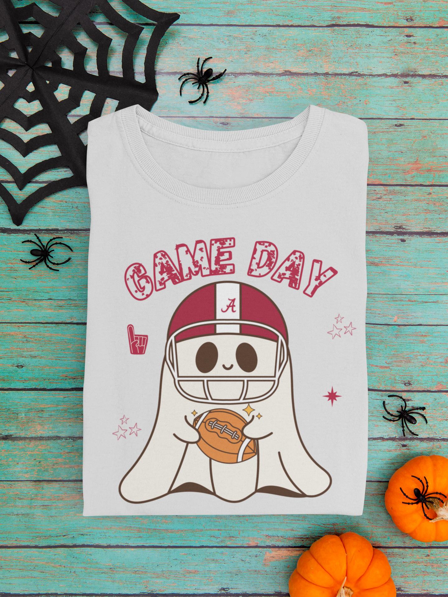 Game Day Ghost Design, Alabama Football Inspired Art, Ghost With Helmet ...