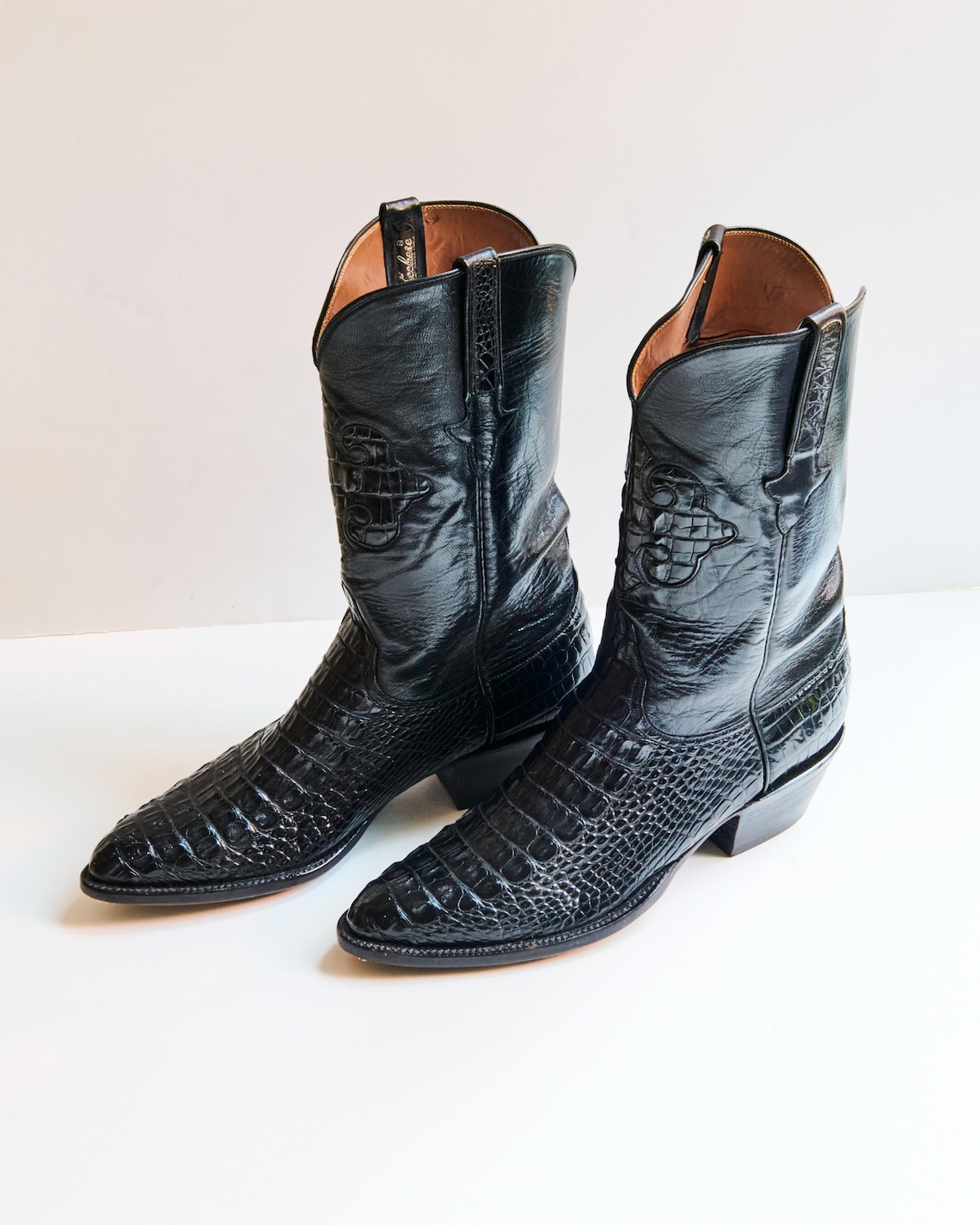 Lightly Used Lucchese Western Boots 11D Belly Alligator Black - Etsy