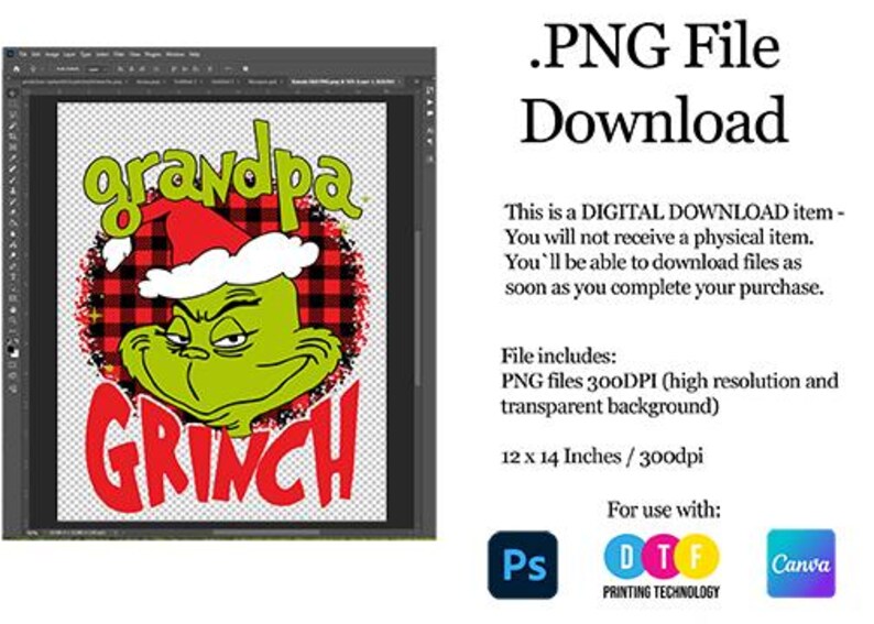 Grandpa Grinch Png, Grinch Png, Grinch Svg, Mery Grinchmas Svg, Merry ...
