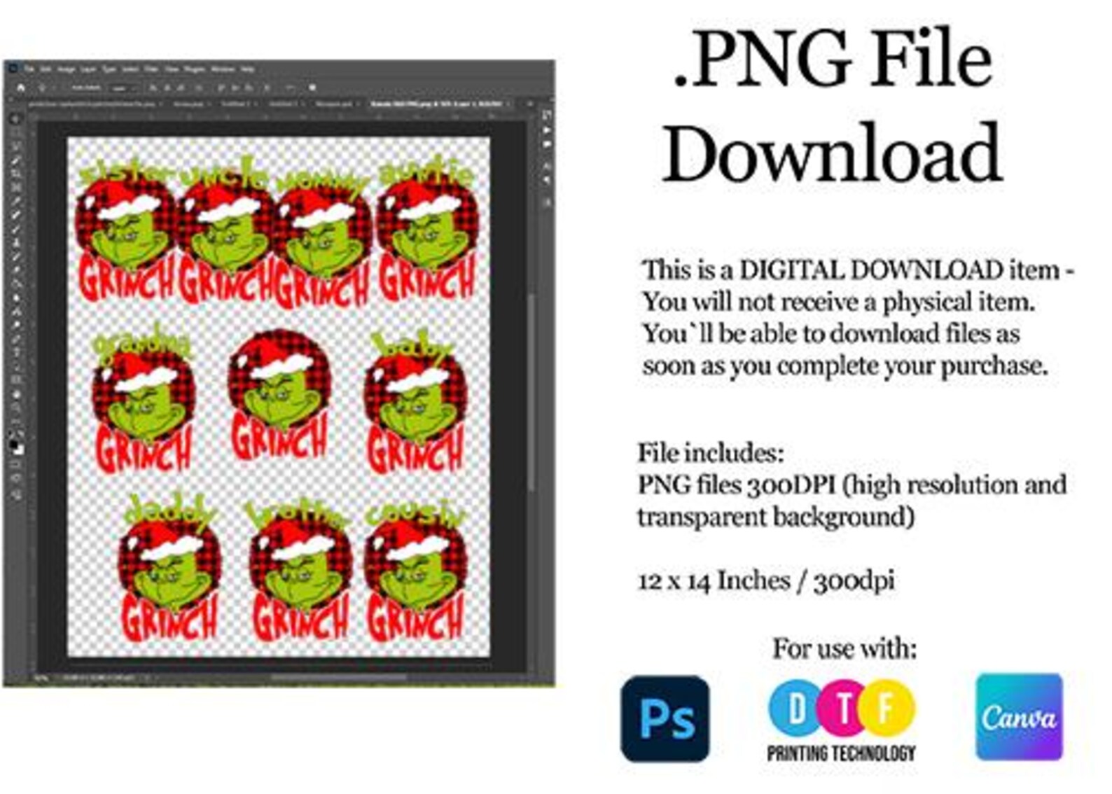 Grinch Family Png, Grandpa Grinch Png, Grinch Png, Grinch Svg, Mery ...