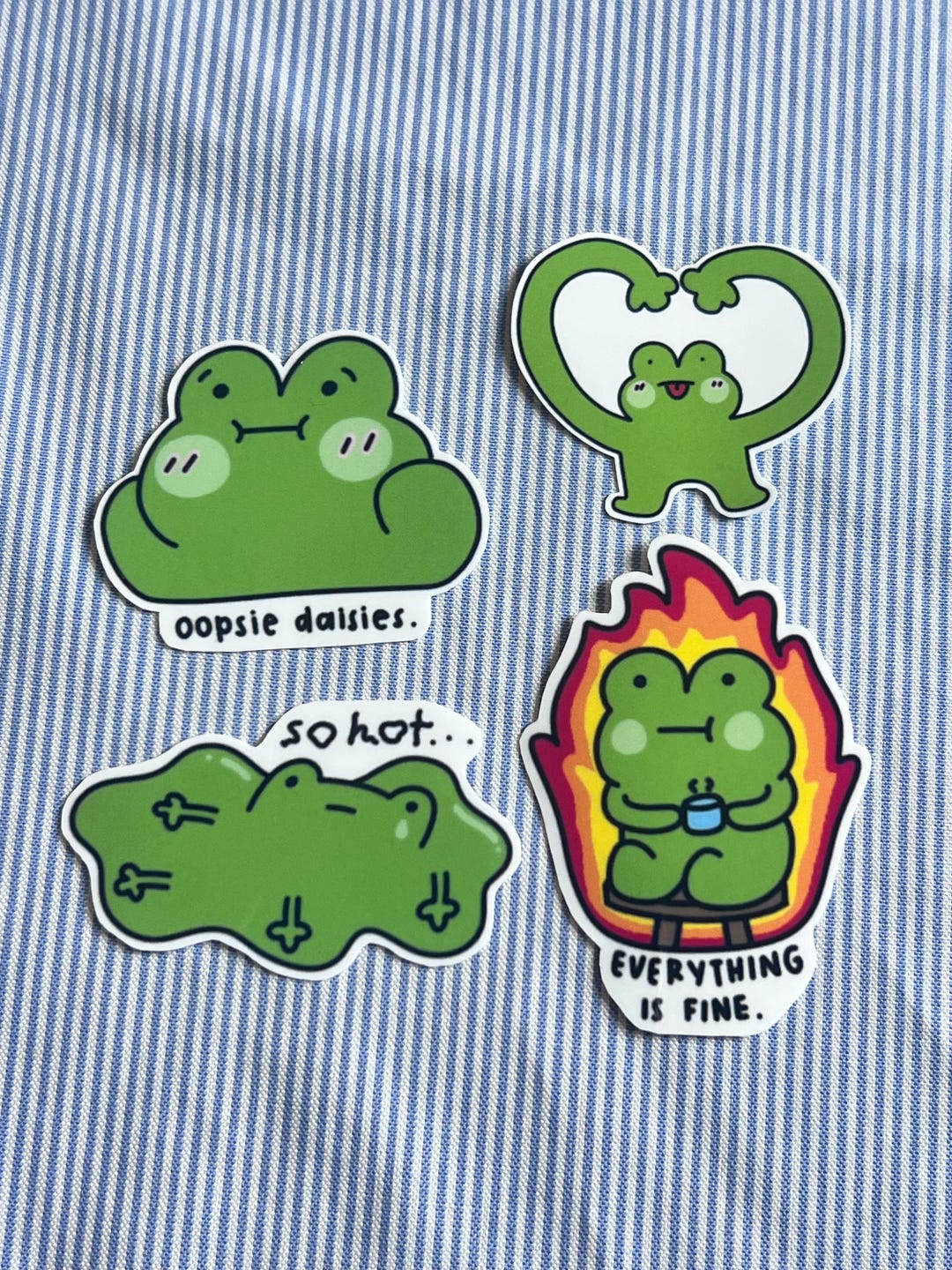 Cute Frog Sticker Pack: Four Funny, Cute, Aesthetically Pleasing Frog ...