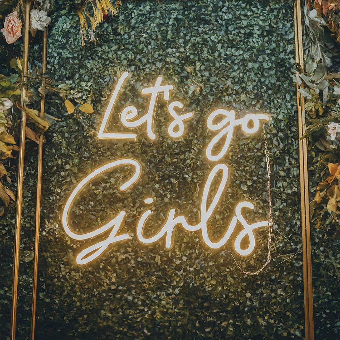 Let's Go Girls Neon Sign, Lets Go Girls, Bachelorette Sign ...