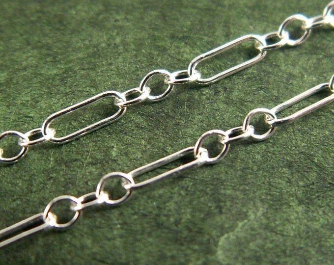 Sterling Silver Chain Rectangle Long and Short Chain 4.5mm X 1.5mm Bulk ...