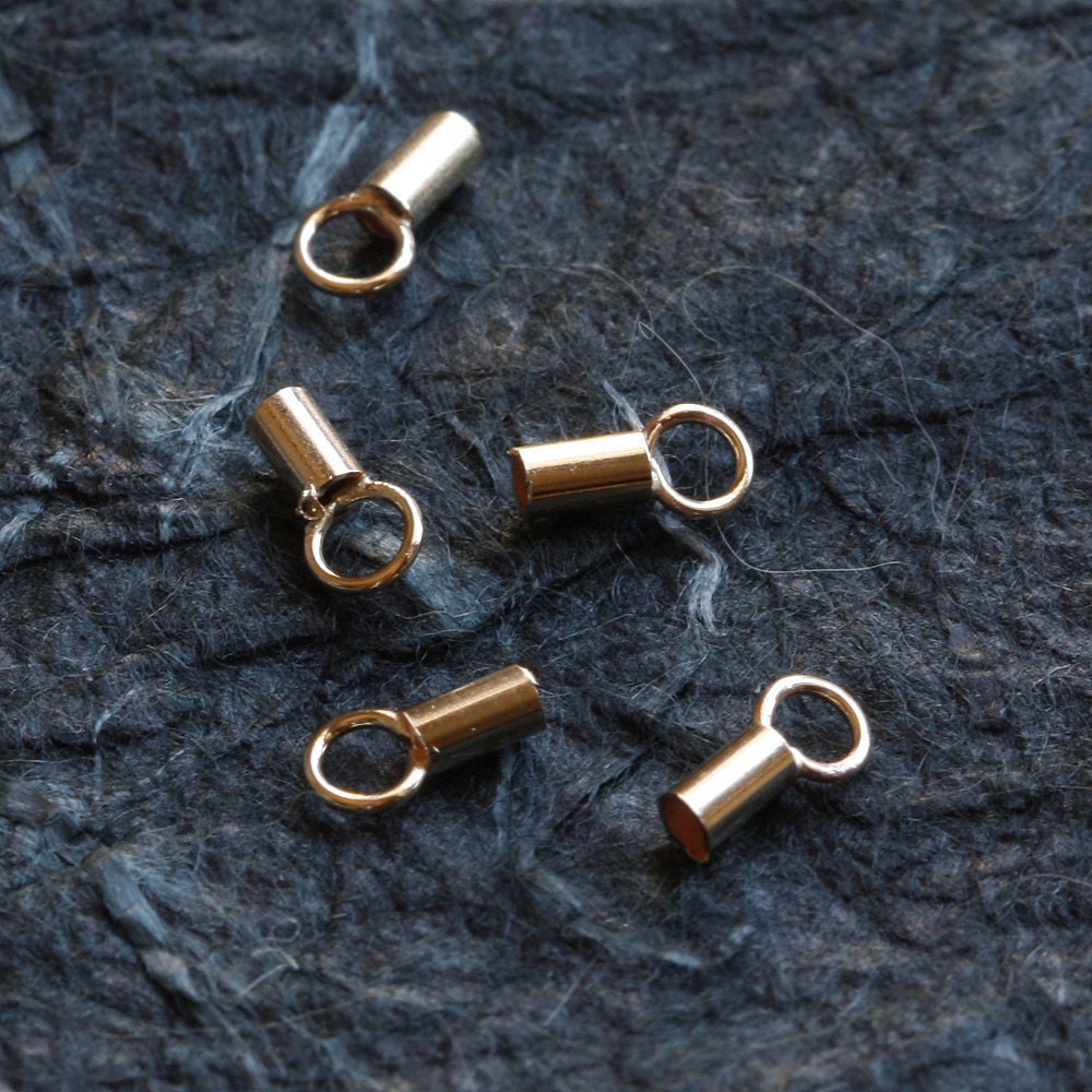 14k Gold Filled Beading Chain Crimps Ends - Select Pack Size - Etsy