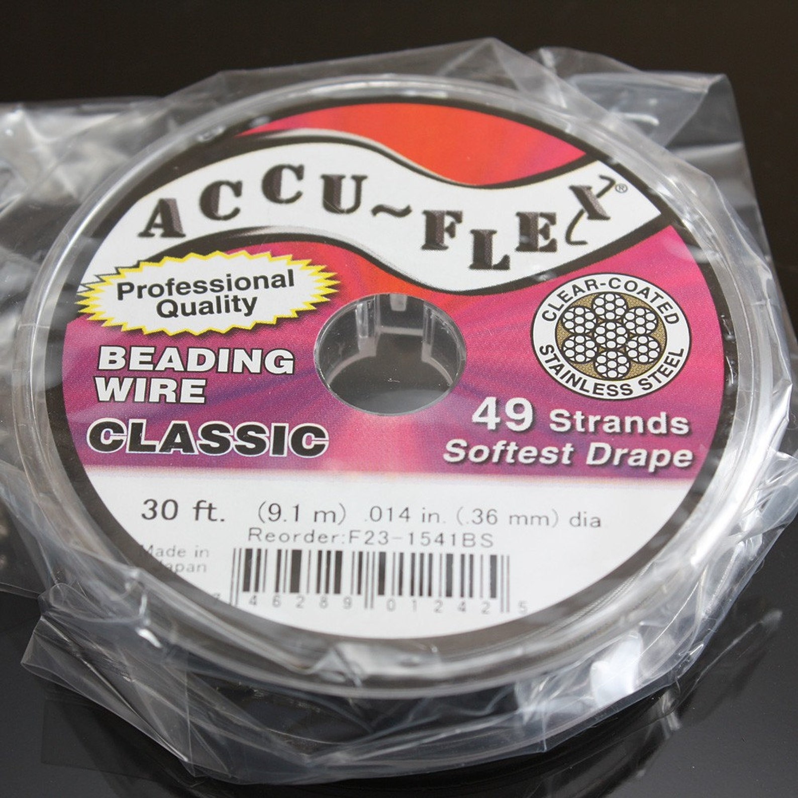 Accu-flex Beading Wire 49 Strand Clear Stainless Steel 014 - Etsy