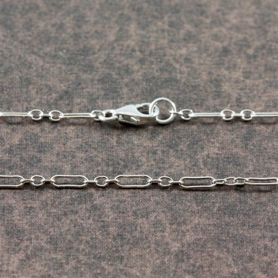 Sterling Silver Chain Necklace 2mm X 5mm Rectangle Long and - Etsy