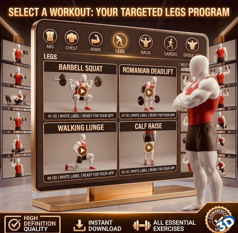 3300+ Fitness Reels Bundle: Workout, HIIT, Yoga, Cardio Videos (digital ...