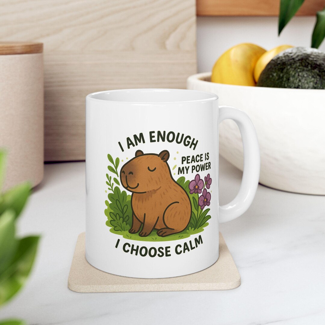 Capybara Affirmations Mug: Self-love Gift for Animal Lovers - Etsy