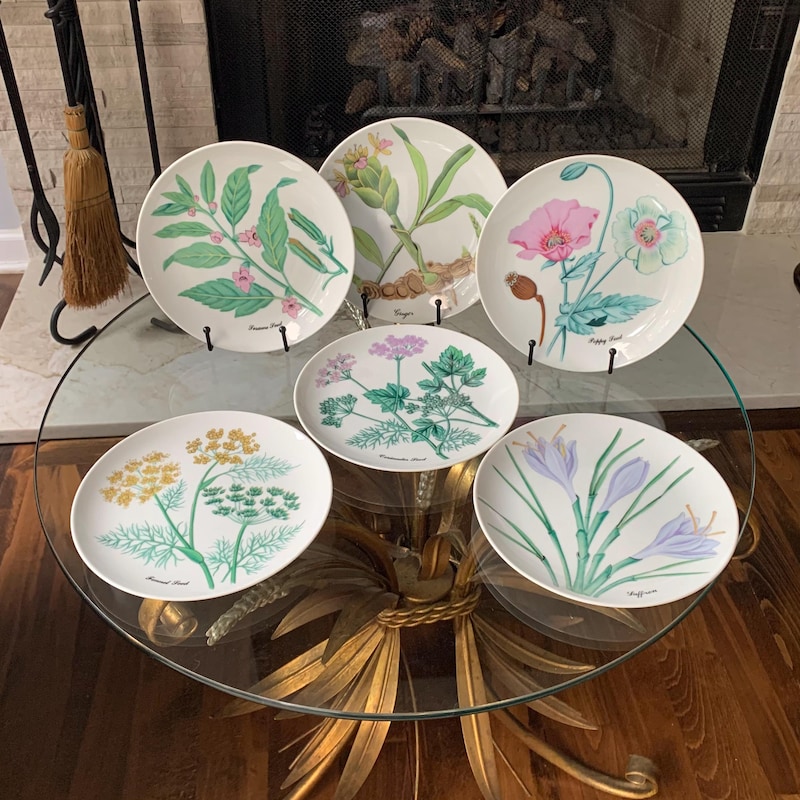 Botanical Design Plate - Etsy