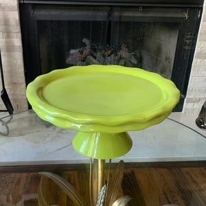 Grace Teaware Green Cake Stand | Vintage Ruffled Edge Pedestal - Etsy