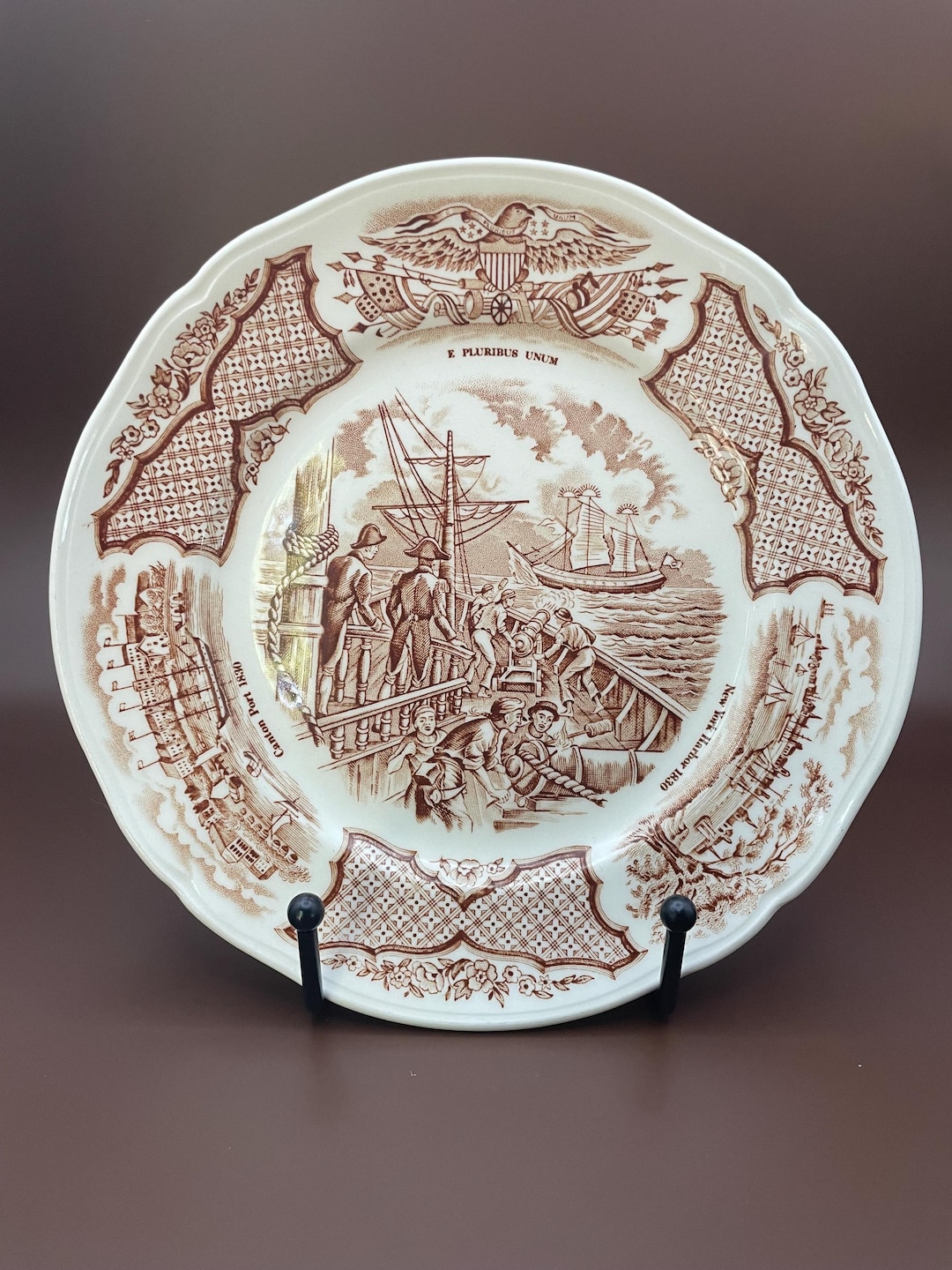 Set of 4 Alfred Meakin Fair Winds Staffordshire Plates 7 Vintage ...