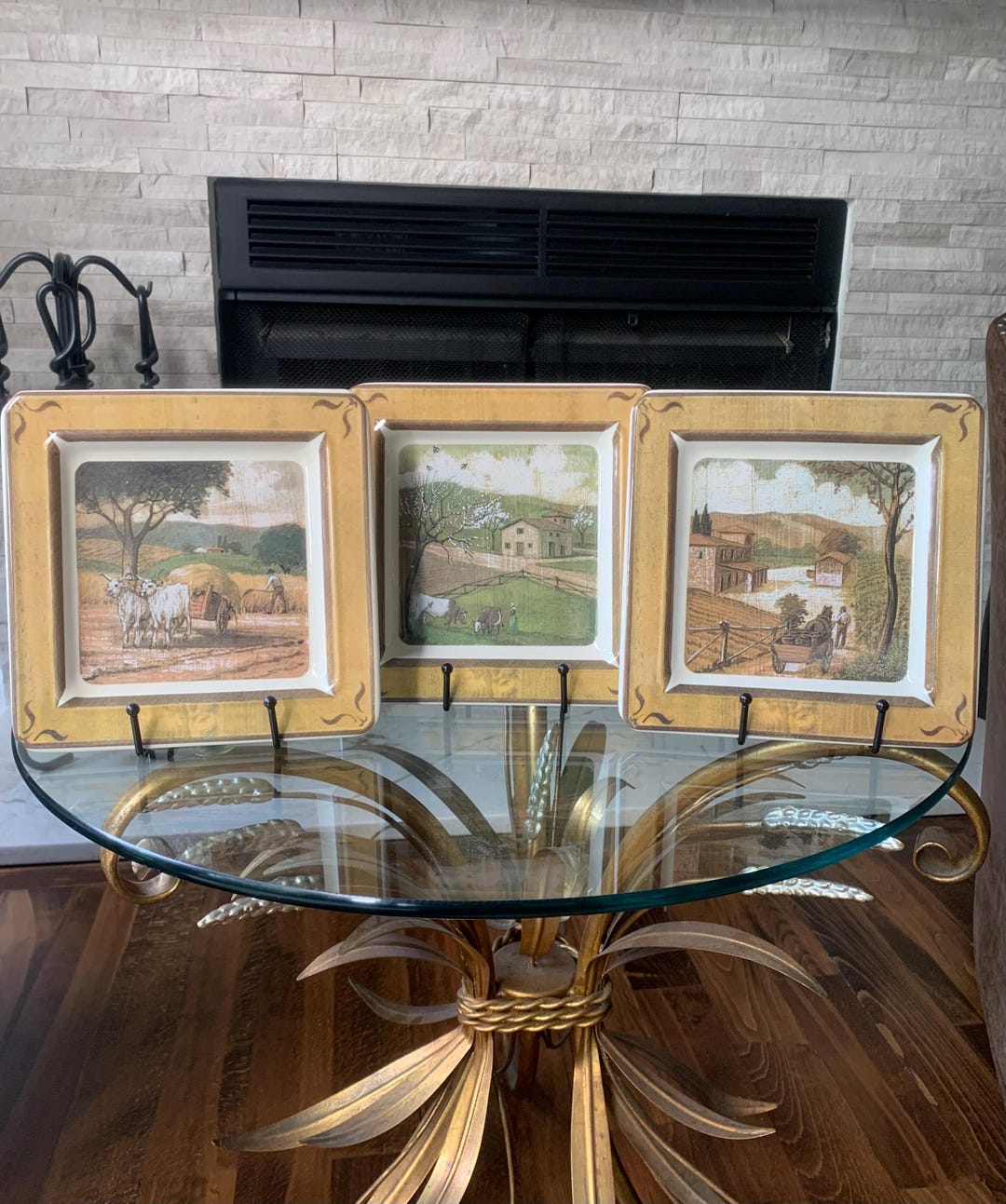 Vintage Brunelli Italy 8" Ceramic Plates | Farmhouse Decor, Set of 3 - Etsy