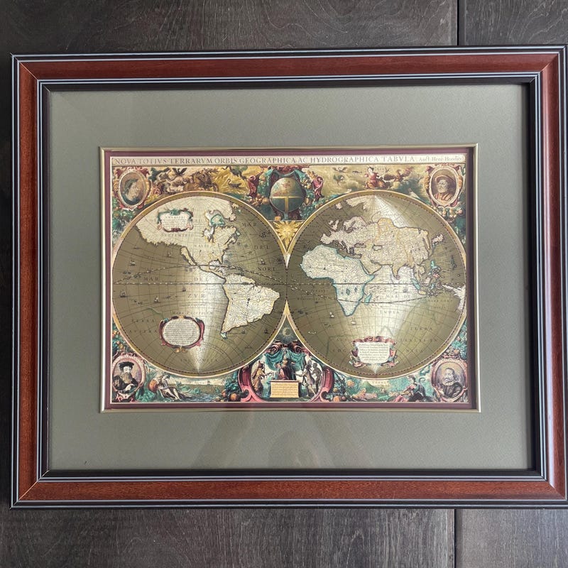 Gold Foil World Map - Etsy