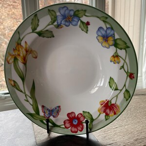 Coventry Secret Garden Fine Porcelain Dinnerware – Floral & Butterfly ...