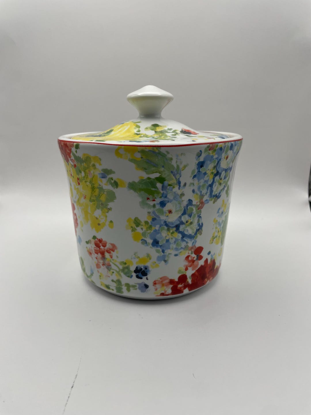 Ceramic Canister With Lid Canister Floral Canister Jules Porcelaine ...