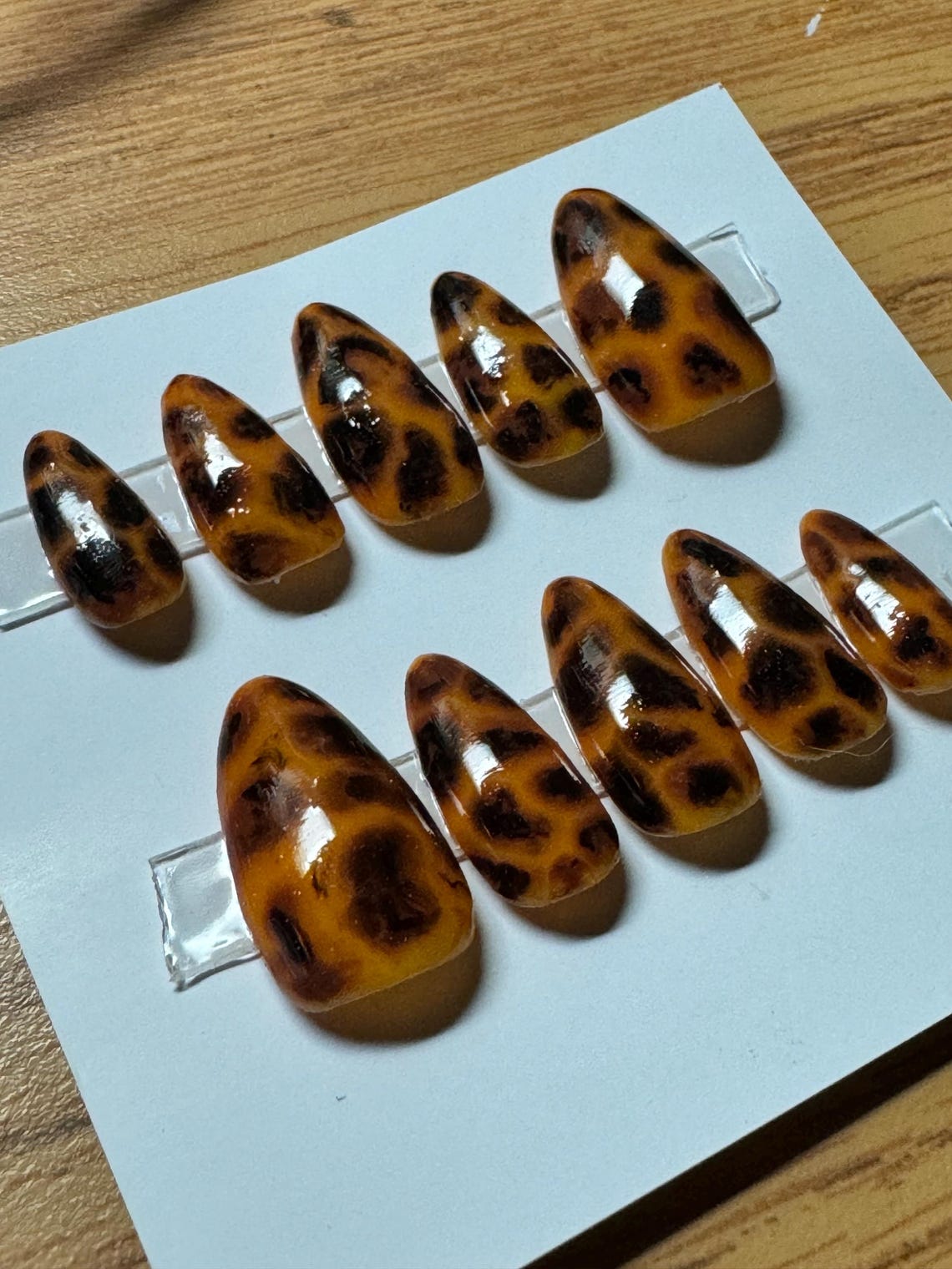 Tortoise Shell Almond Press on Nails (application Tools Included) - Etsy