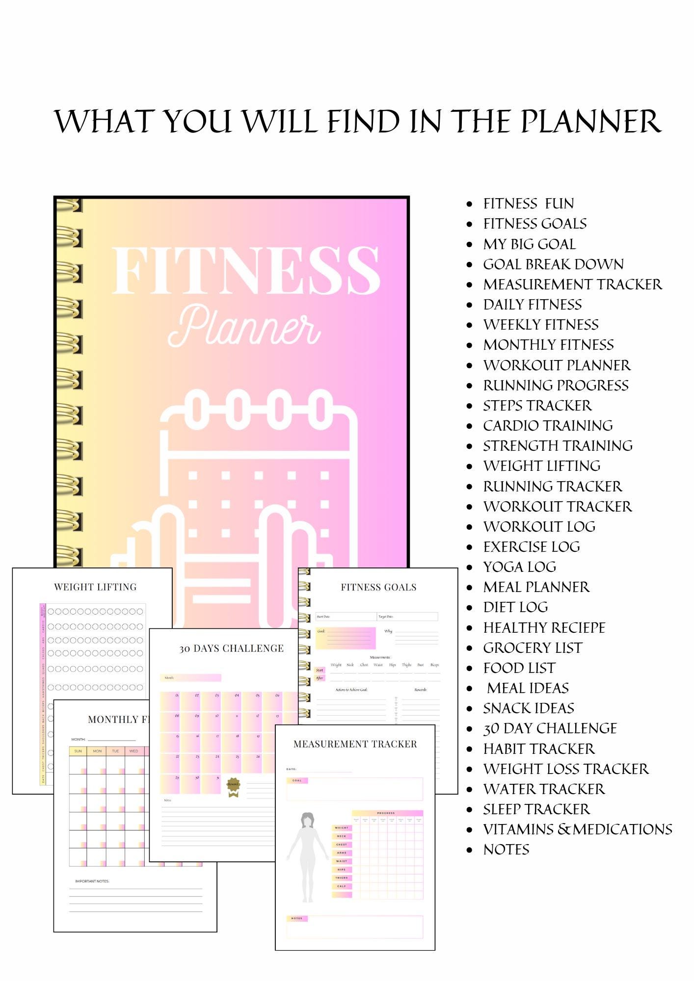 Digital Fitness Planner - Etsy