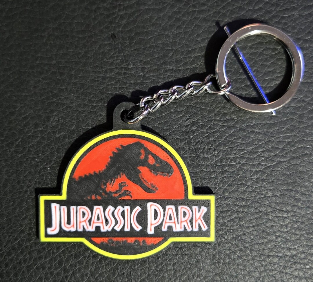 Jurassic Park Logo Keyring - Jurassic Park 1 Logo (1993) - Etsy