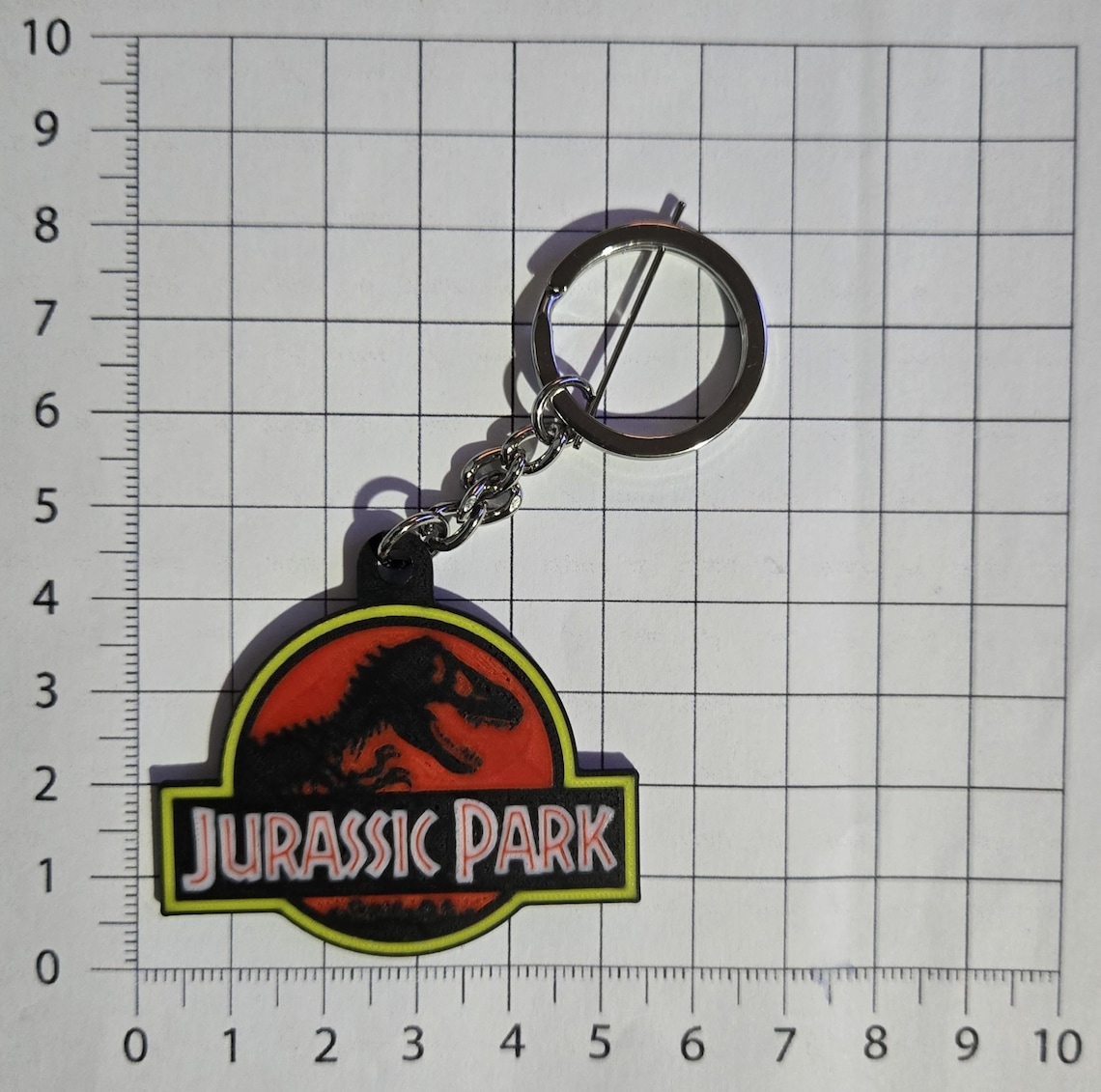 Jurassic Park Logo Keyring / Keychain: 3D Printed Movie Prop - Etsy