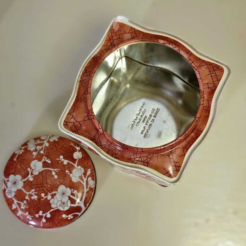 Vintage 1950s Daher Design Tins Cherry Blossoms Metal Container England ...