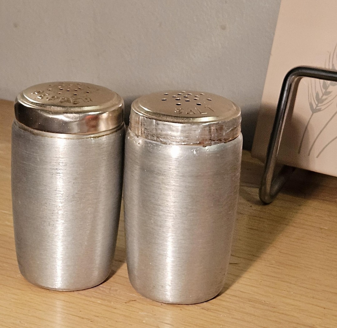 Vintage 1950s Kromex Spun Aluminum Salt & Pepper Shakers - Rose Gold ...