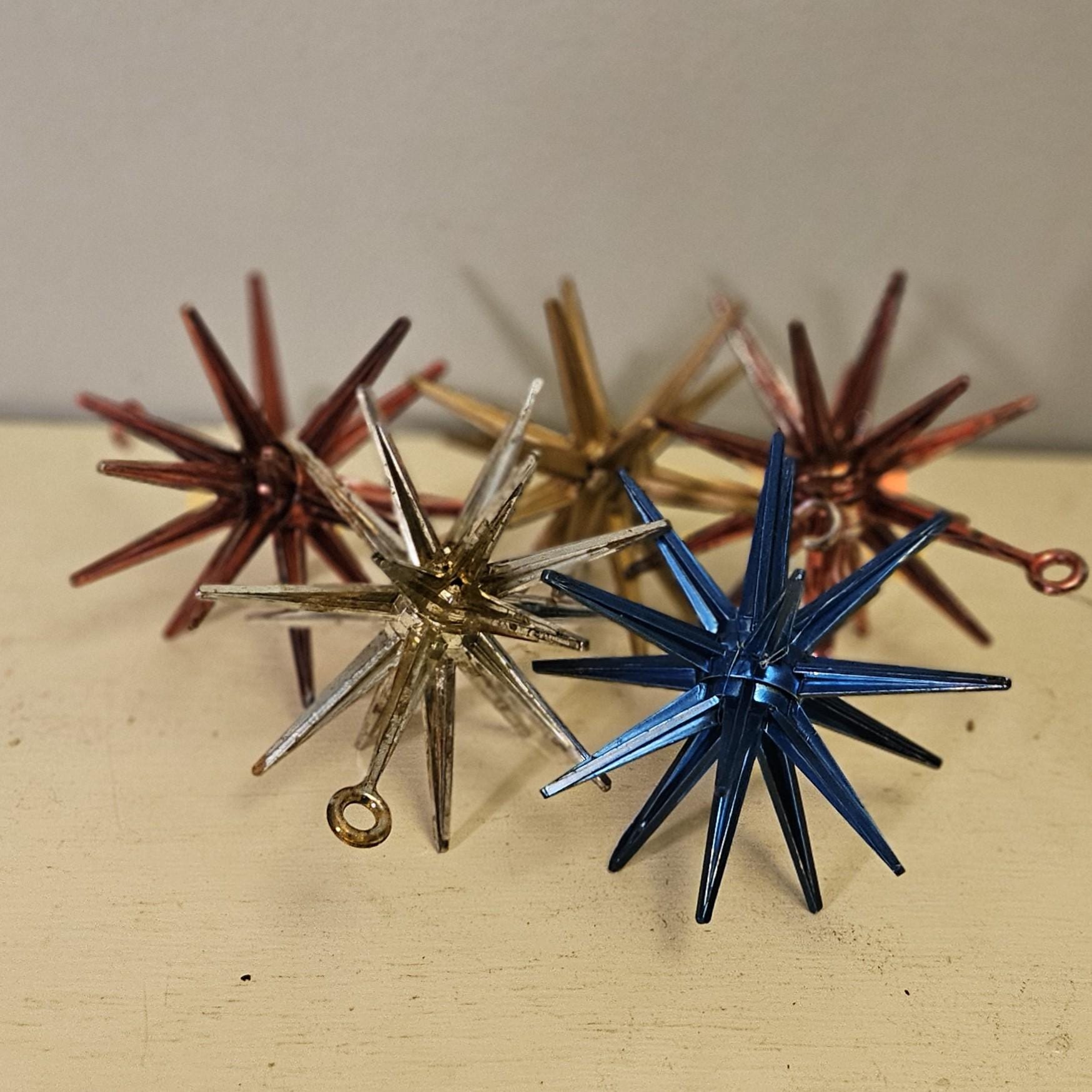 Vintage Mid-century Atomic Sputnik Christmas Tree Ornaments - Pastel ...