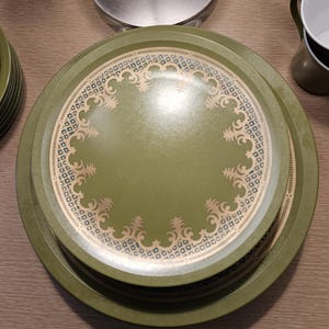 Vintage Allied Chemical 33 Piece Dining Set Platter Plates Cups and ...