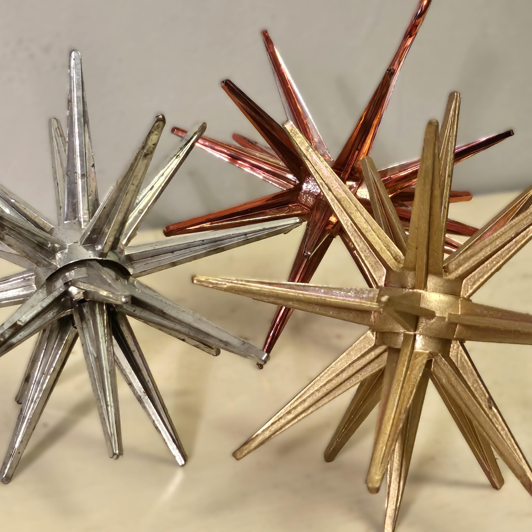Vintage Mid-century Atomic Sputnik Christmas Tree Ornaments - Pastel ...