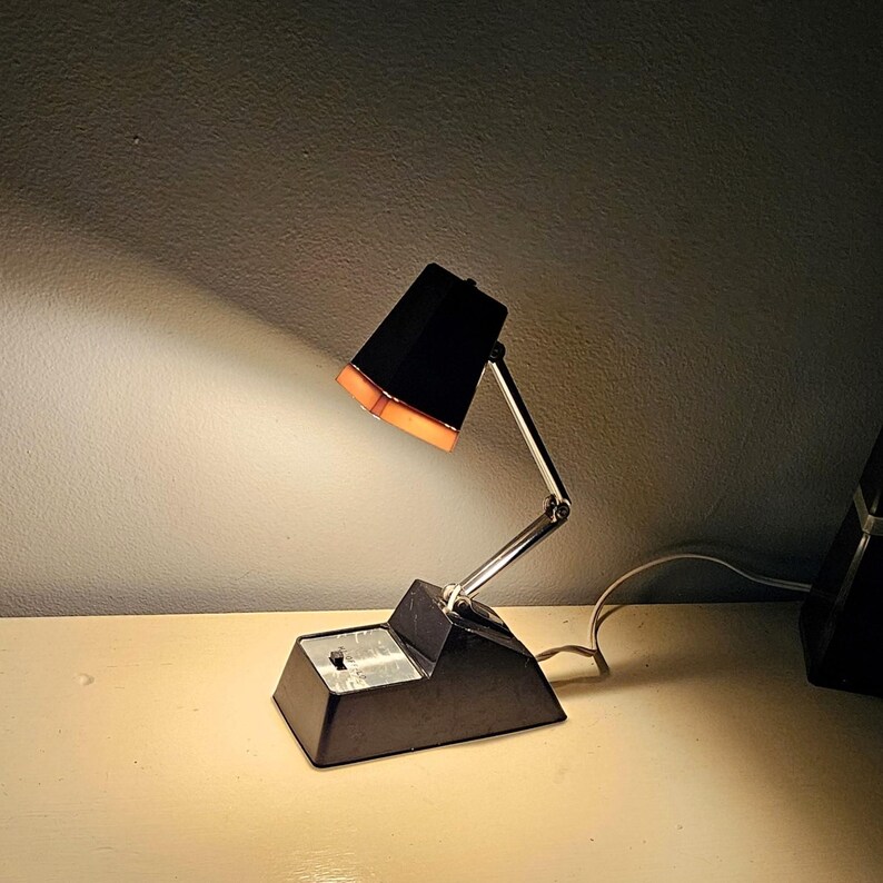 Vintage MCM Underwriters Laboratories Portable Desk Lamp T-9217 Hi/lo ...