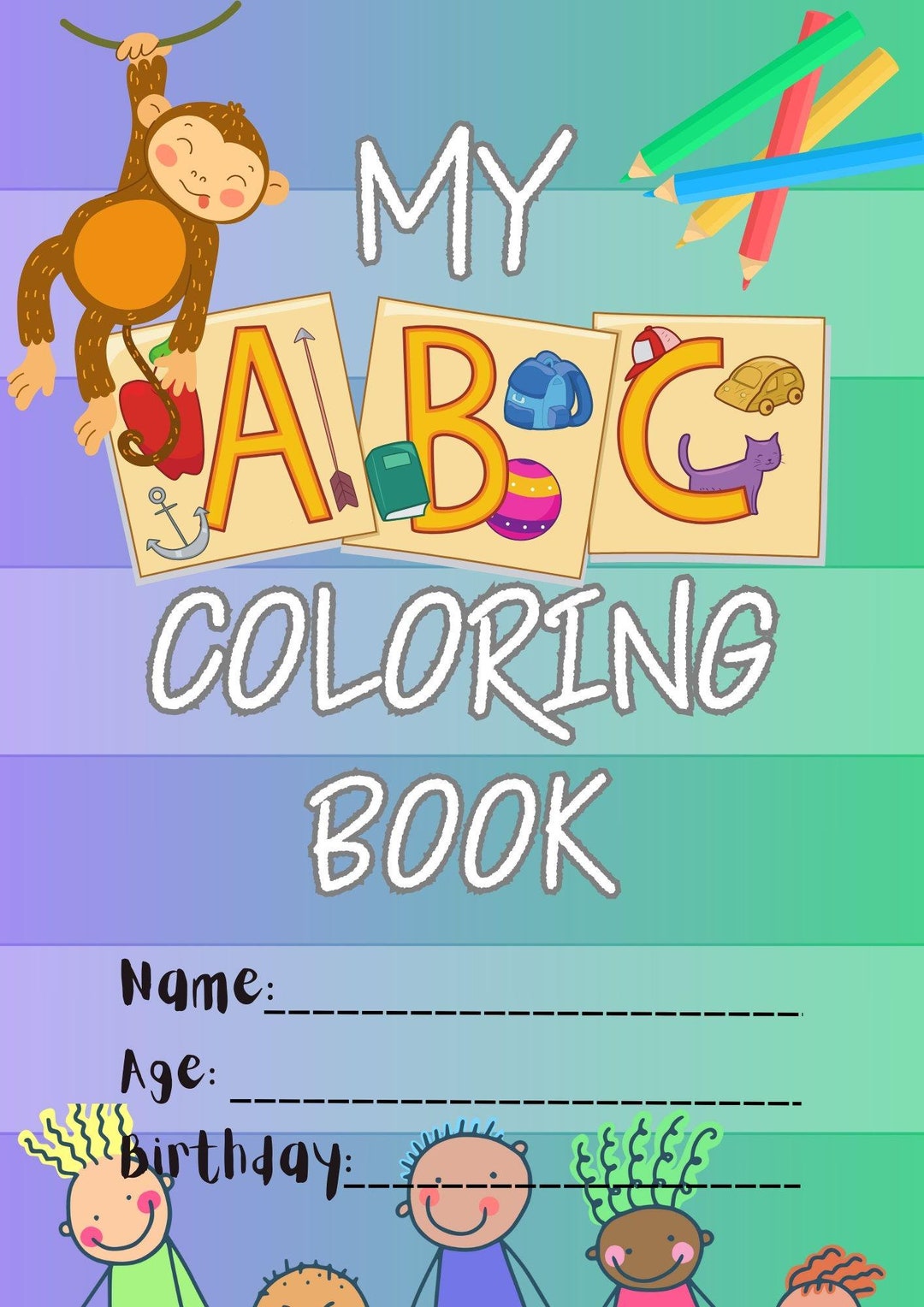 My ABC Coloring Book - Etsy