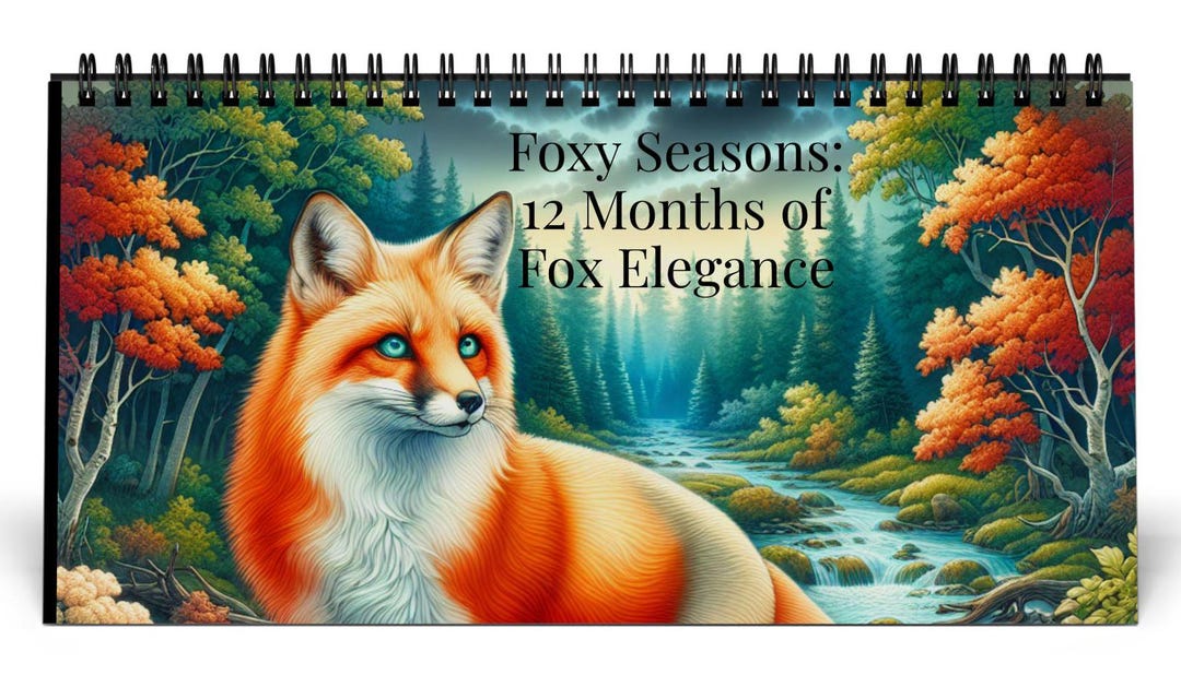 Desk Calendar, Custom Fox-themed 2025 Calendar, Premium Satin Finish ...