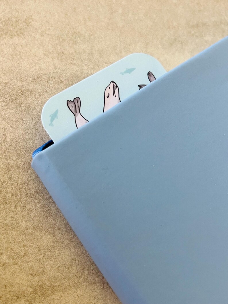 Swimming Sea Loins Bookmark, Oppsy Print - Etsy