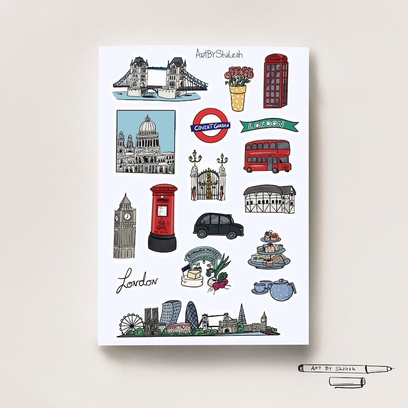 London Stickers - Etsy