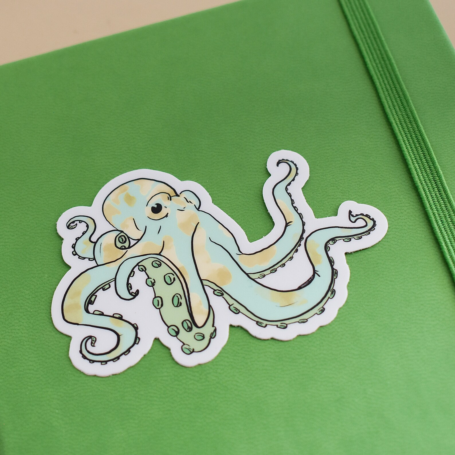 Cute Octopus Vinyl Waterproof Sticker, Water Bottles Sicker, Ocean ...