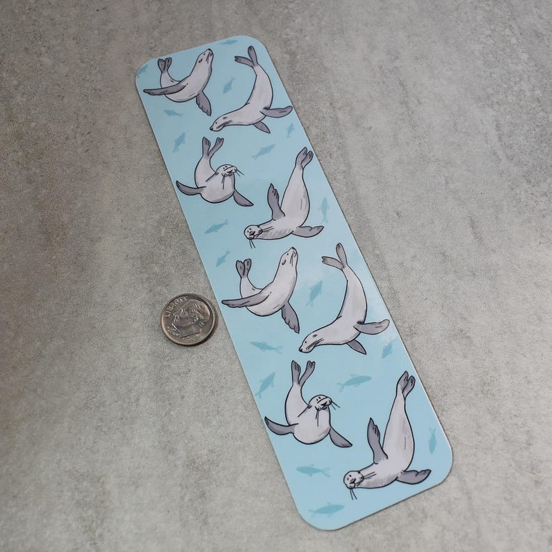 Swimming Sea Loins Bookmark, Oppsy Print - Etsy