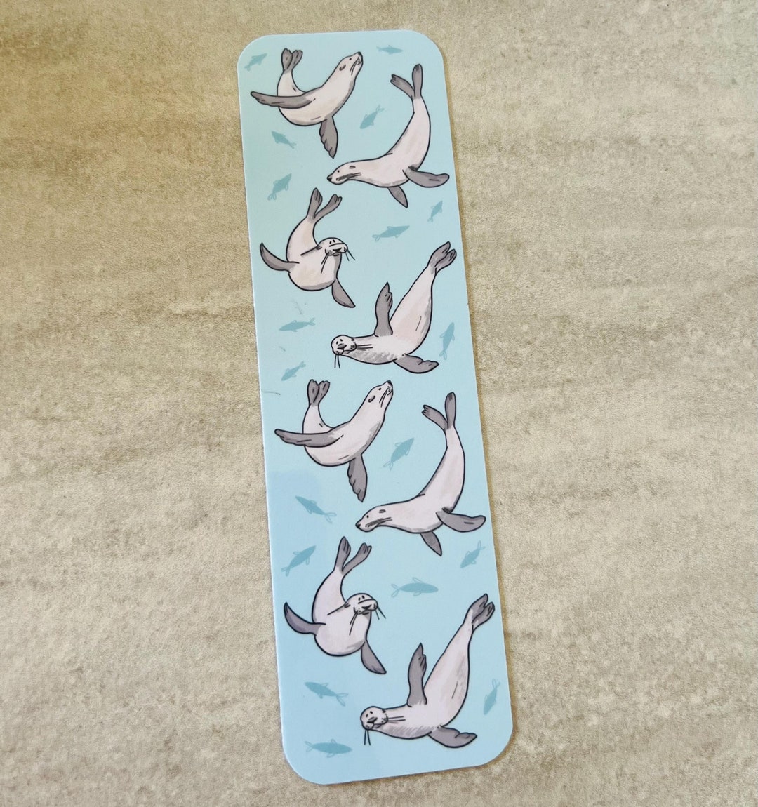 Swimming Sea Loins Bookmark, Oppsy Print - Etsy