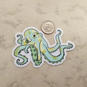 Cute Octopus Vinyl Waterproof Sticker, Water Bottles Sicker, Ocean ...