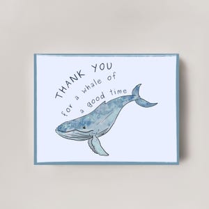 Funny Humpback Whale Thank You Card - Etsy
